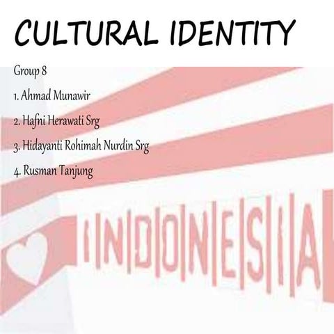 CULTURE IDENTITY | PPTX