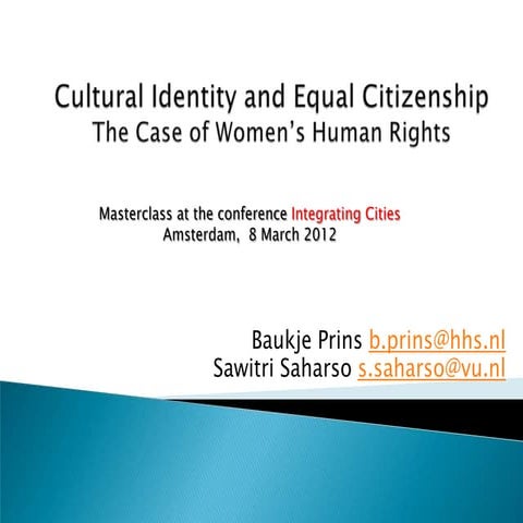 Cultural identity and equal citizenship | PPT