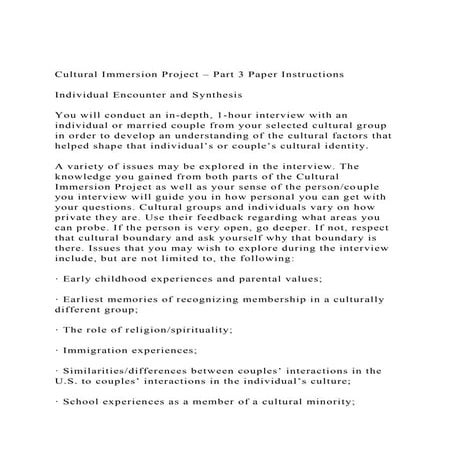 Cultural Immersion Project – Part 3 Paper InstructionsIndivi.docx