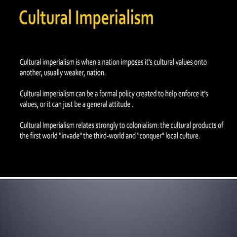 Cultural imperialism1 | PPT