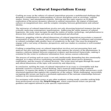 Cultural Imperialism Essay.pdf