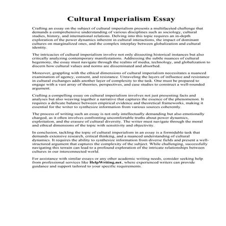 Cultural Imperialism Essay.pdf