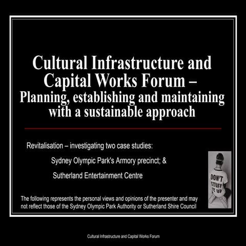 Cultural Infrastructure Presentation Soh | PPT