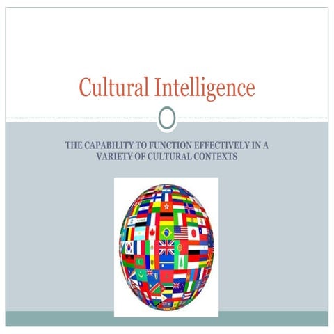 Cultural Intelligence | PPT