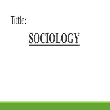 Sociology | PPT