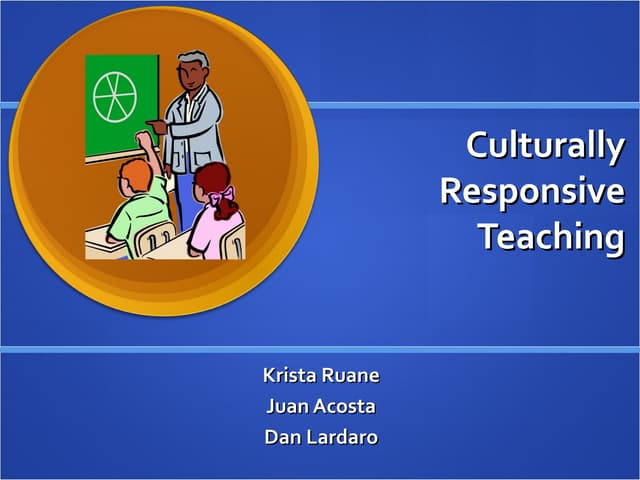 Culturally Responsive Teaching | PPTX