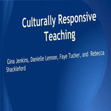 Culturally responsive teaching | PPTX