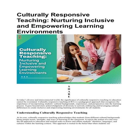 Culturally Responsive Teaching | PPTX