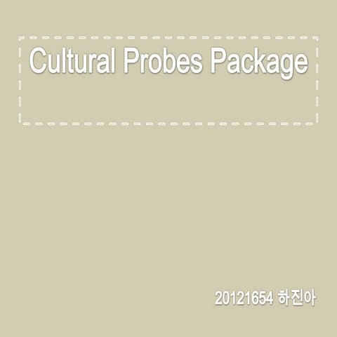 Cultural probes package | PPTX