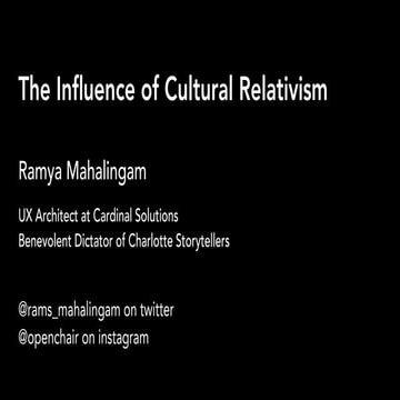 Cultural relativism presentation amUX | PPT