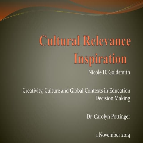 Cultural relevance inspiration (new) | PPTX