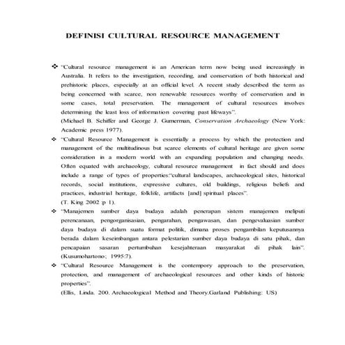 Cultural resource management | DOCX