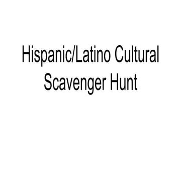 Hispanic Culture * | PPT