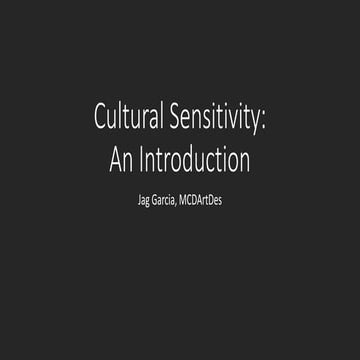 Cultural Sensitivity: An Introduction | PPTX