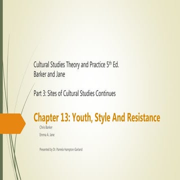 Cultural studies barker & jane ch13 | PPTX