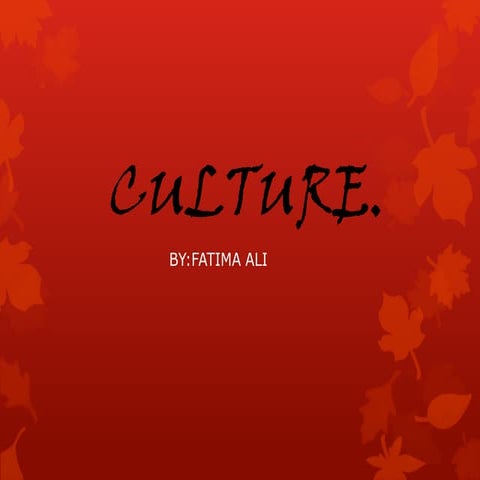Culture | PPT