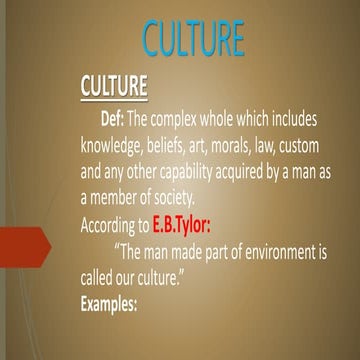 Culture | PPT
