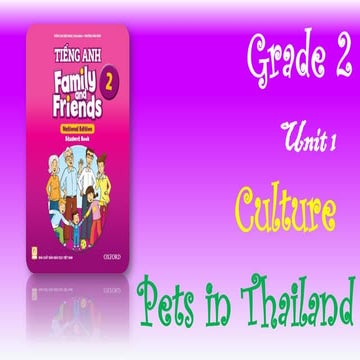 Grade 2 Unit 1: Exploring Pets and Culture in Thailand | PDF