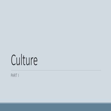 Culture part 1 | PPT