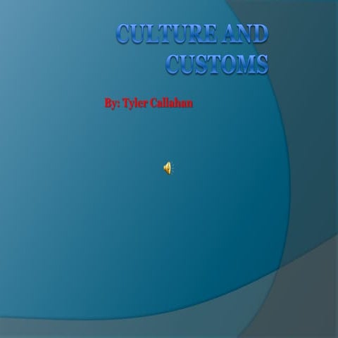 Culture and customs | PPTX