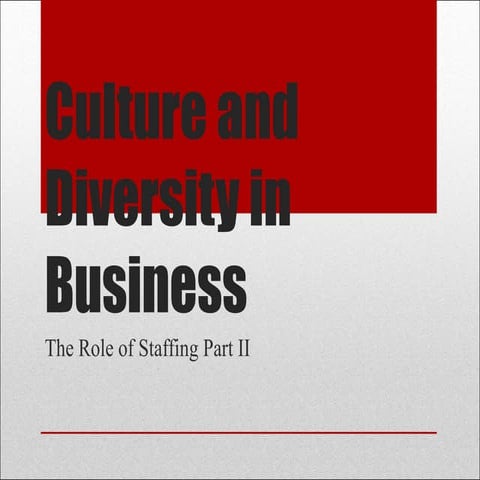Culture and Diversity in Business | PPT