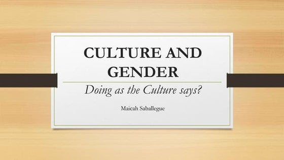 GENDER DIFFERENCES | PPT