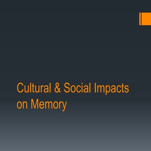 Culture and memory | PPTX