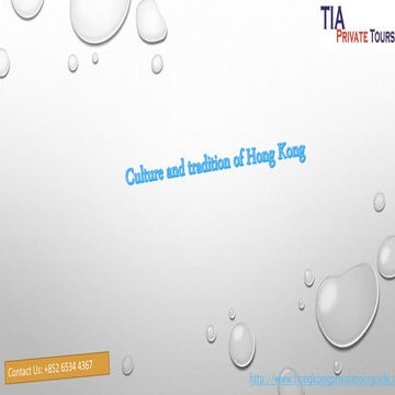 Culture and tradition of hong kong | PPTX