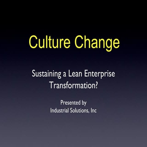 Culture Change | PPT