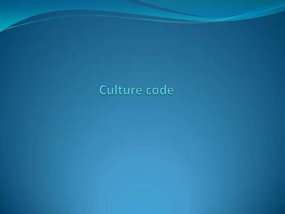 The Culture Code Notes | PPT | Biological Sciences | Science