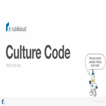 Rubikloud's Culture Code 2018 | PPT