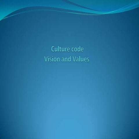 Culture Code - Vision and Values | PPTX