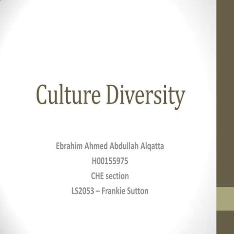 Culture diversity 1 | PPTX