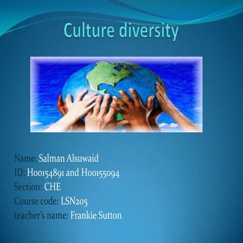 Culture diversity p | PPT