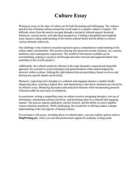 Mexican Culture Essay | PDF