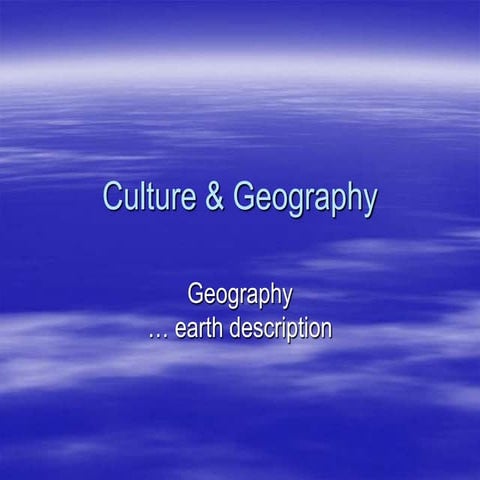 Culture & geography | PPT