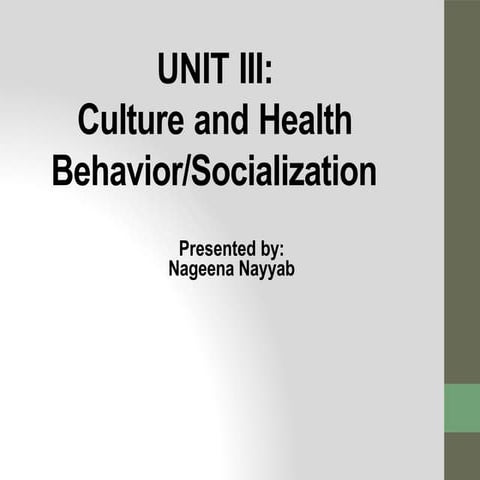 unit 3.cultural Health behavior.pptx bhhhh | PPTX