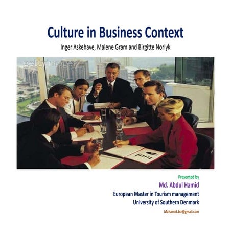 Culture In Business Context | PDF
