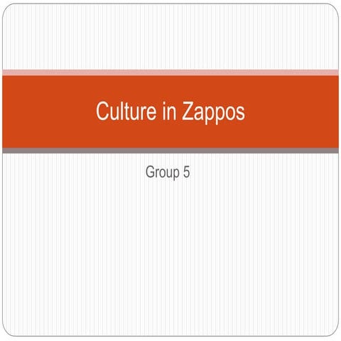 Culture in zappos | PPTX