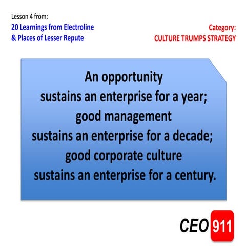 Culture is Long Term Strategy | PPTX
