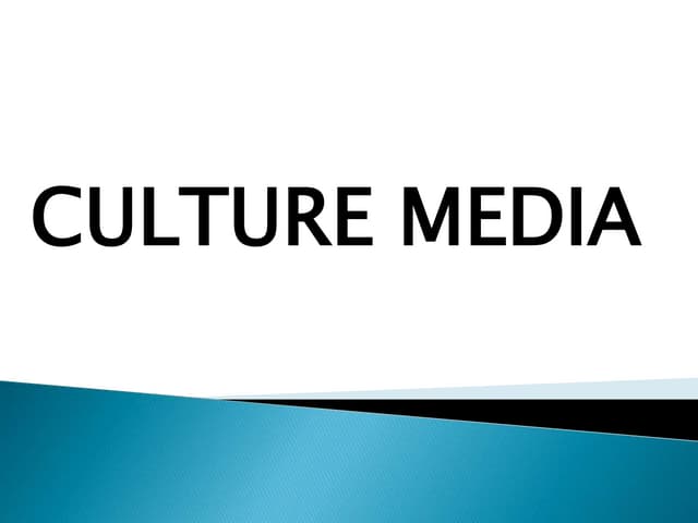 Types of culture media