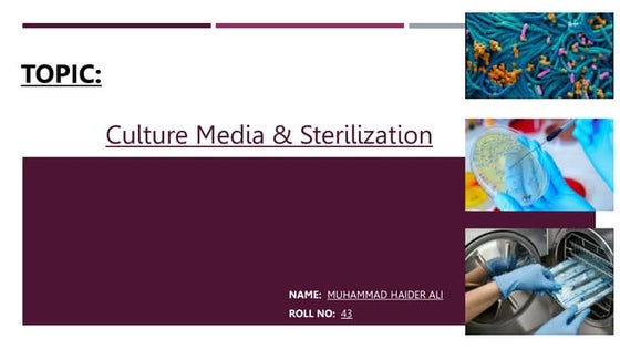 Preparation of media & sterilization technique | PDF | Chemistry | Science