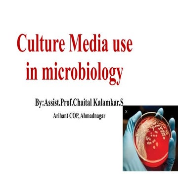 Media in microbiology | PPT