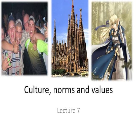 Culture, norms and values 1 | PPTX
