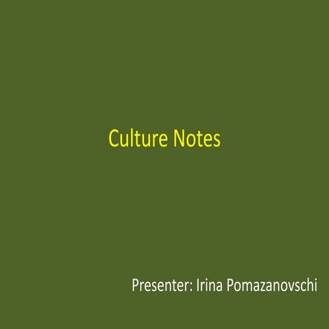 Culture notes | PPTX