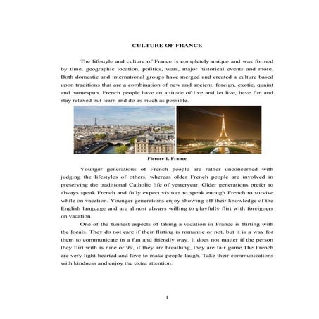 Culture of France | PDF