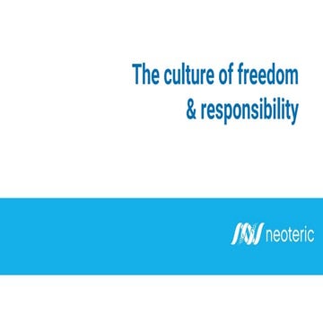 Culture of freedom & responsibility | PPT