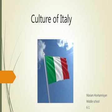 Culture of italy | PPTX