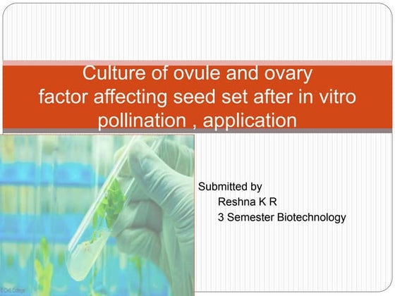 Anther and pollen culture | PPT