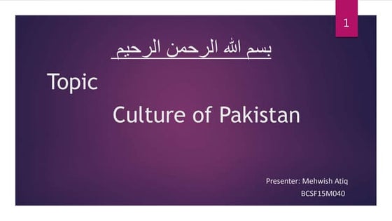 Presentation on Pakistan | PPTX | World Cuisines | Food & Drink
